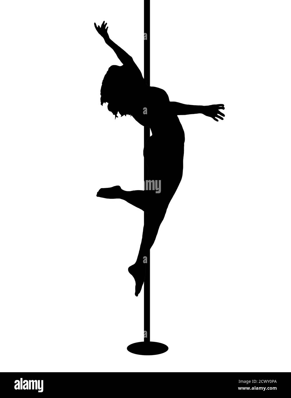 Pole dance white background Black and White Stock Photos & Images - Alamy