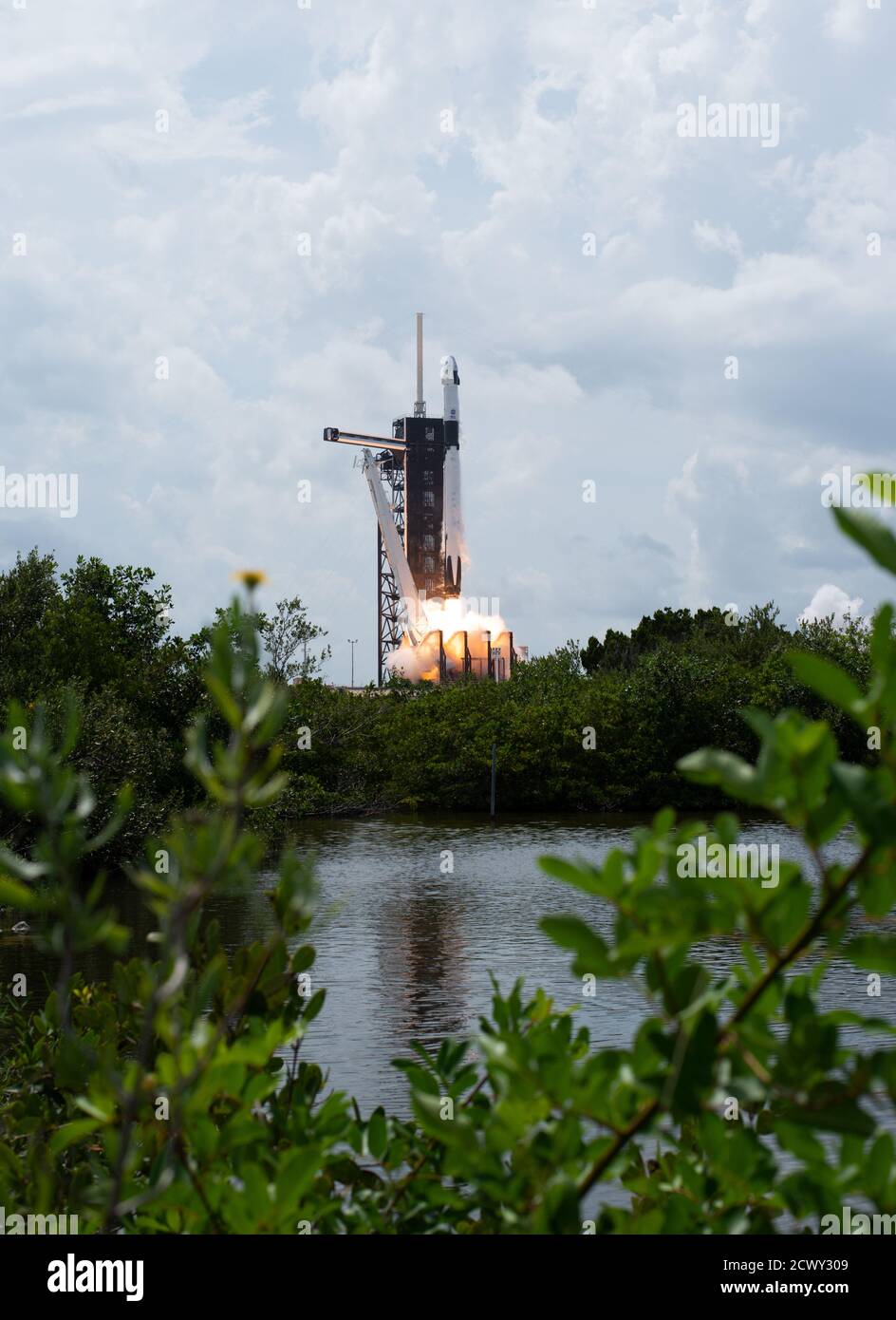 SpaceX Demo-2 Launch A SpaceX Falcon 9 rocket carrying the company's ...