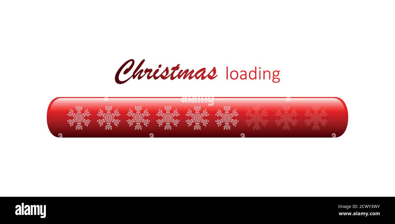 christmas loading bar with snowflake vector illustration EPS10 Stock ...