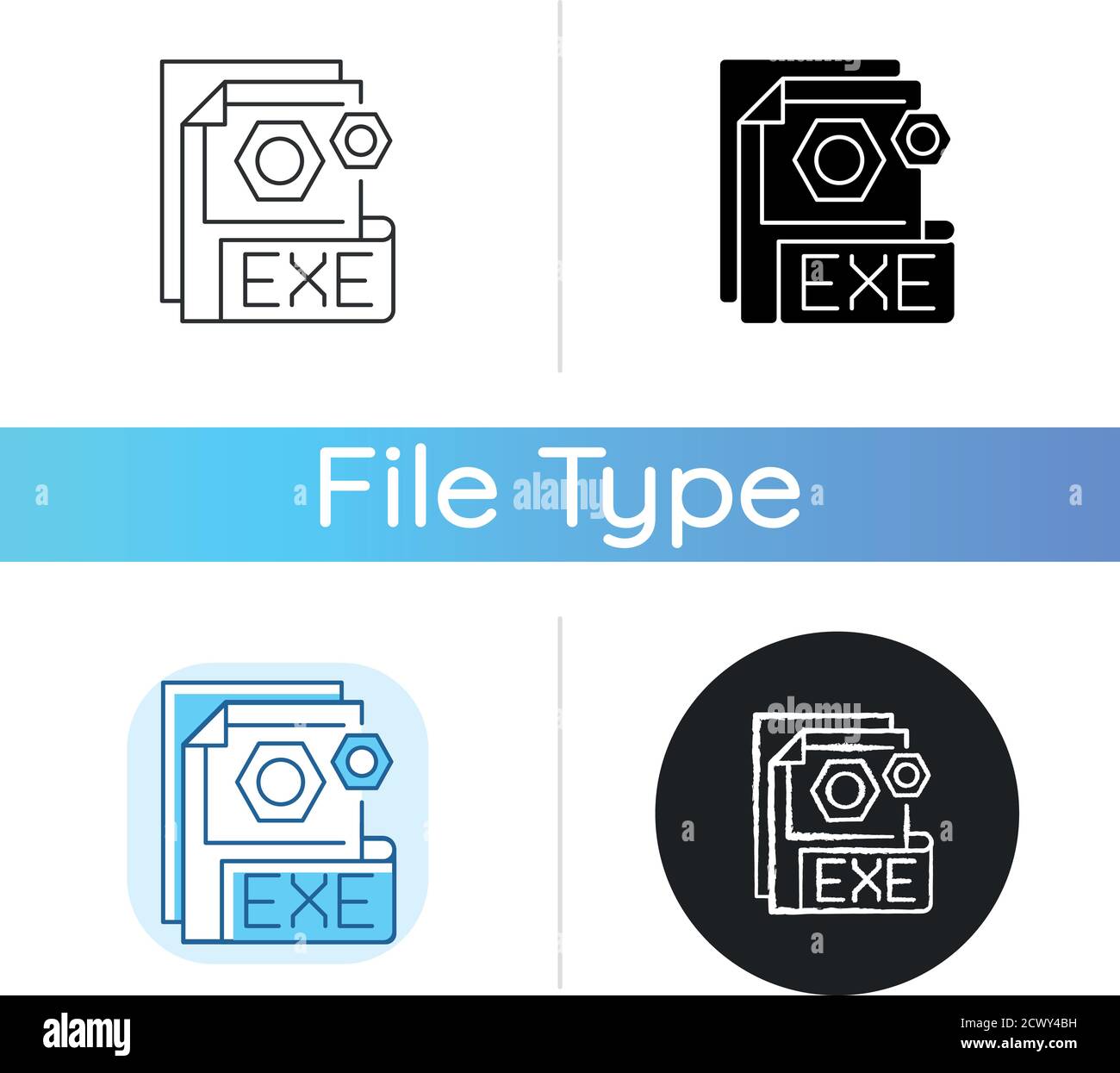 Exe icon Stock Vector Images - Alamy