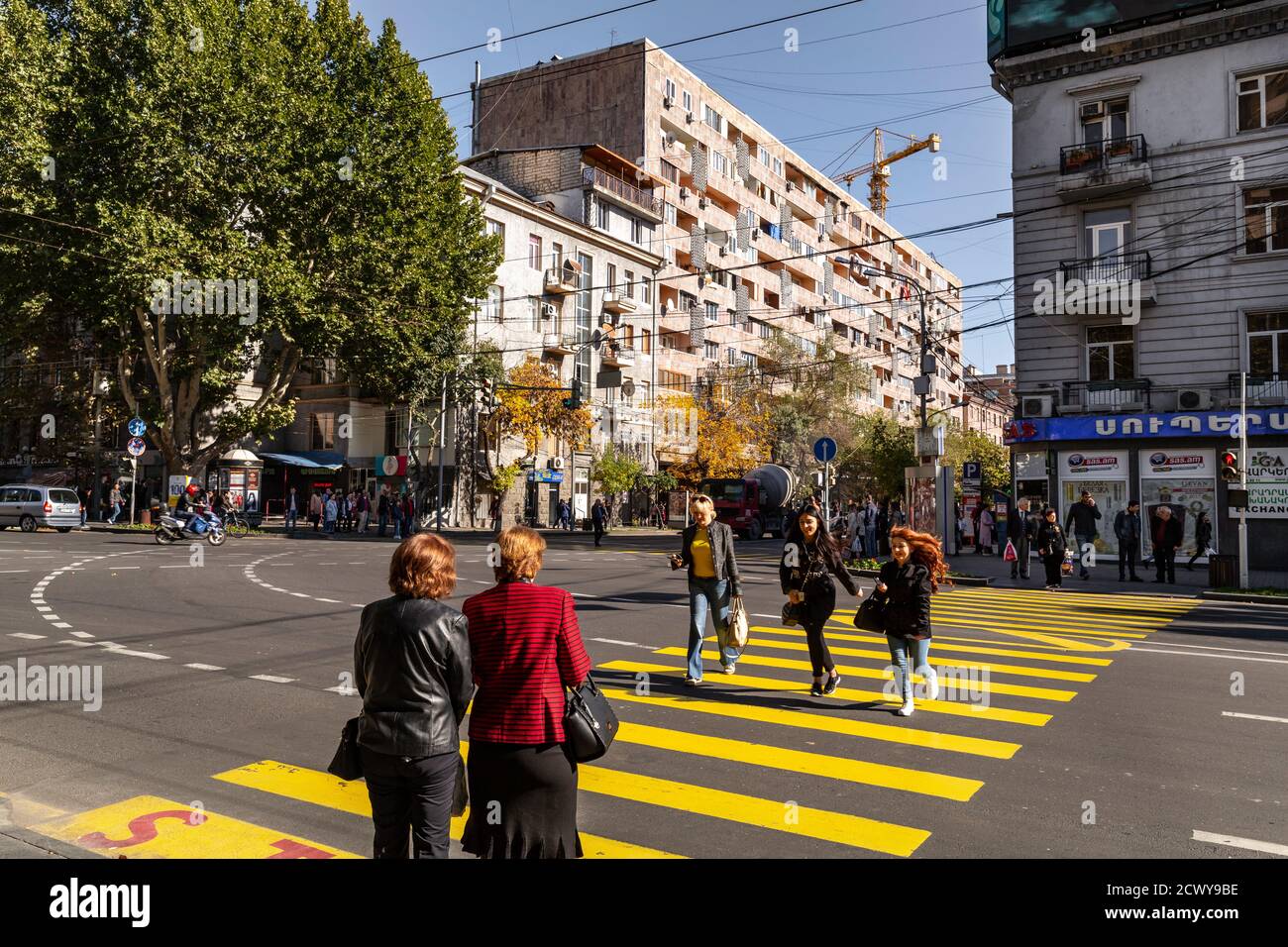 City views in the streets of the Armenian capital Yerevan Stock Photo ...