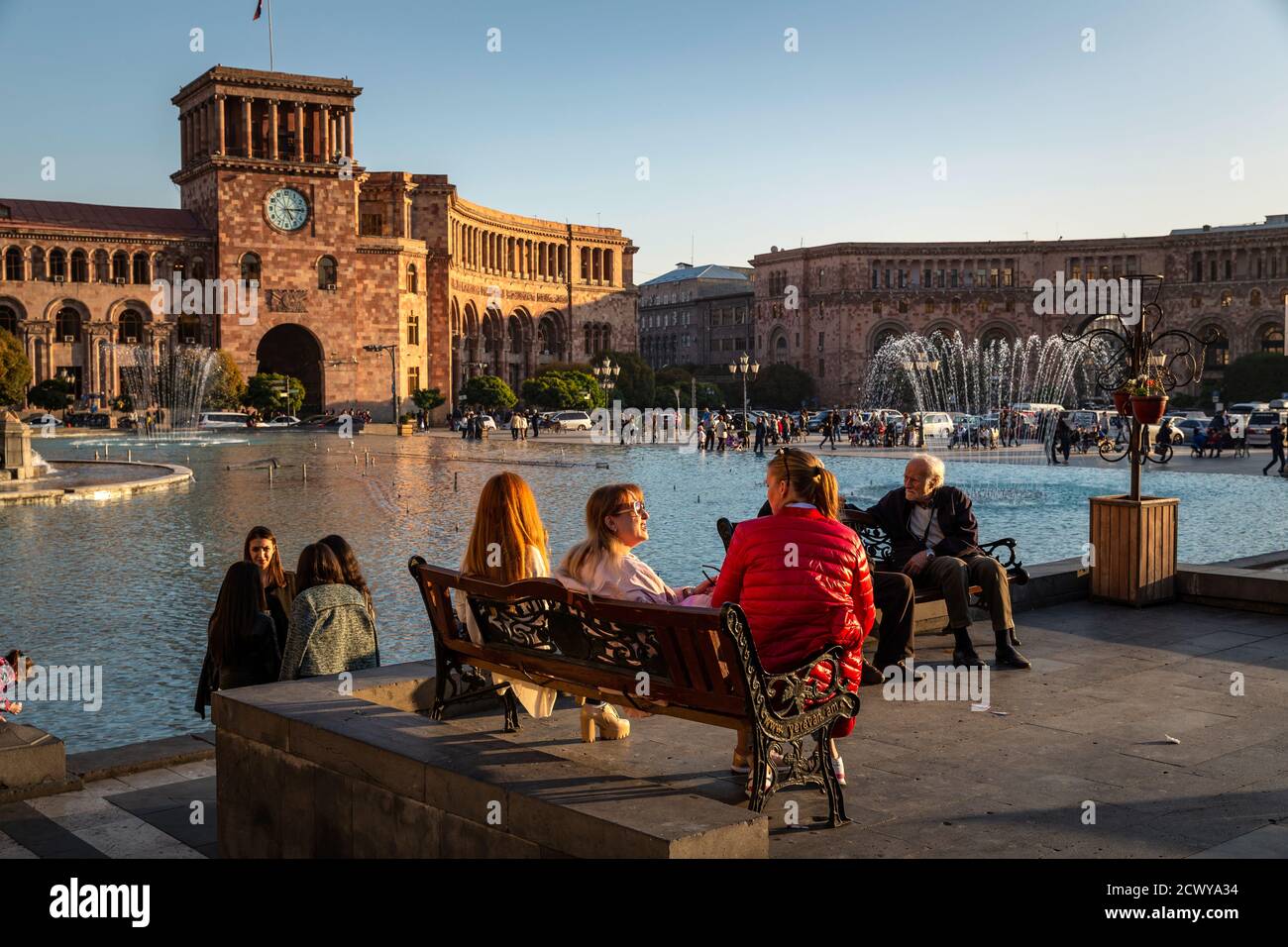 City views in the streets of the Armenian capital Yerevan Stock Photo ...