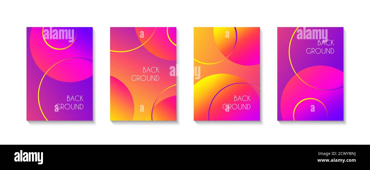 Abstract colroful gradient background with circles. Vector bright ...