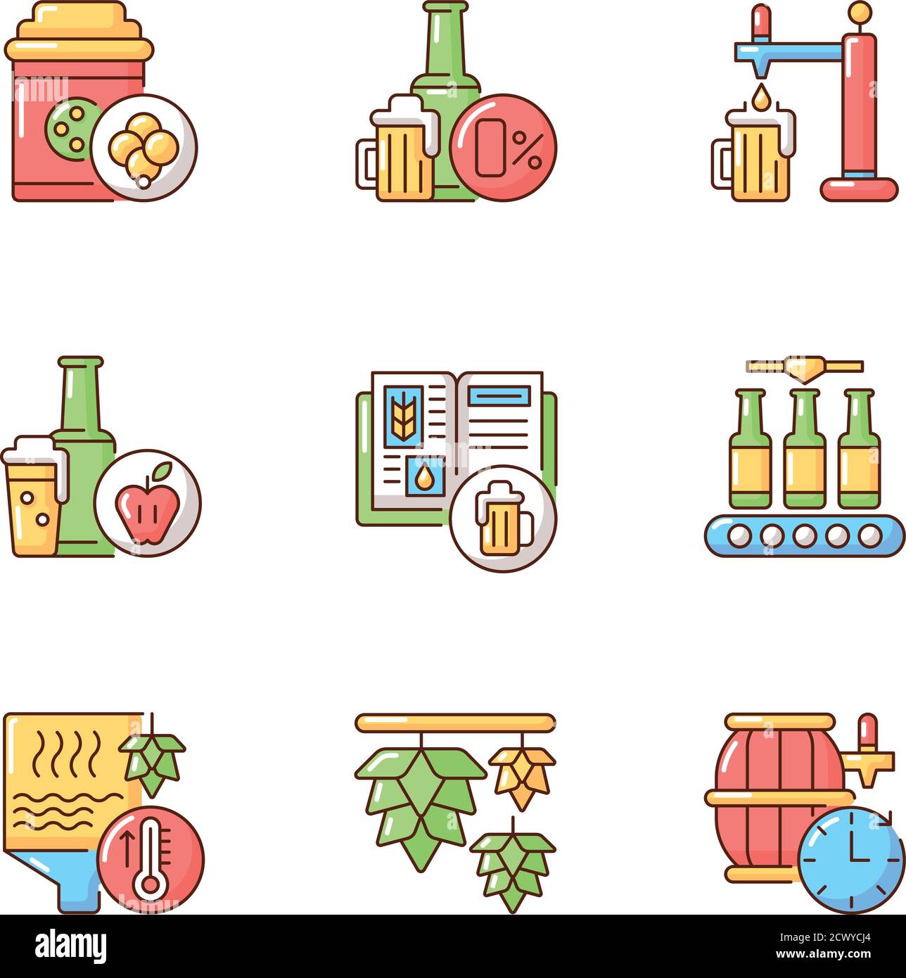 Brewing process fermentation beer Cut Out Stock Images & Pictures - Alamy