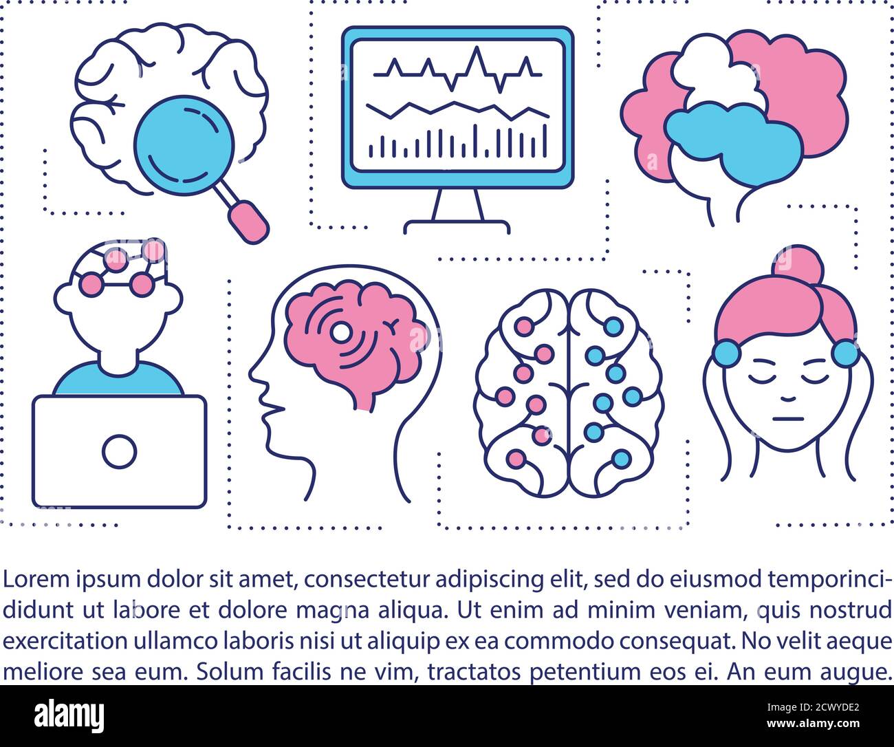 Brain research concept icon with text Stock Vector Image & Art - Alamy