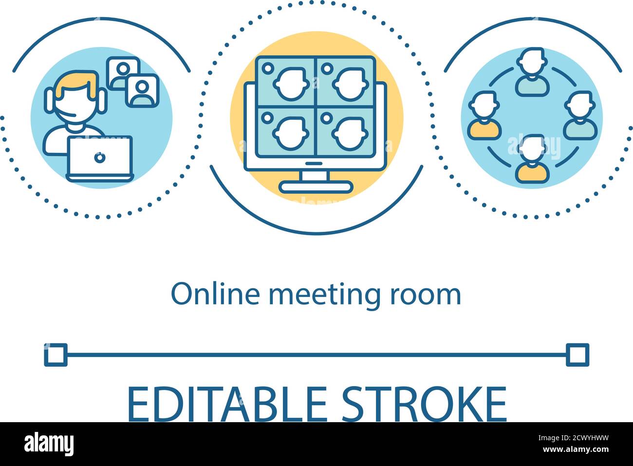 Online conference and conceptual Stock Vector Images - Alamy