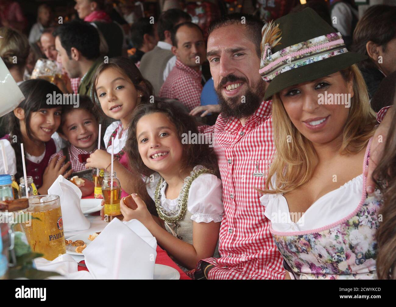 Franck ribery munich wife wahiba hi-res stock photography and images ...