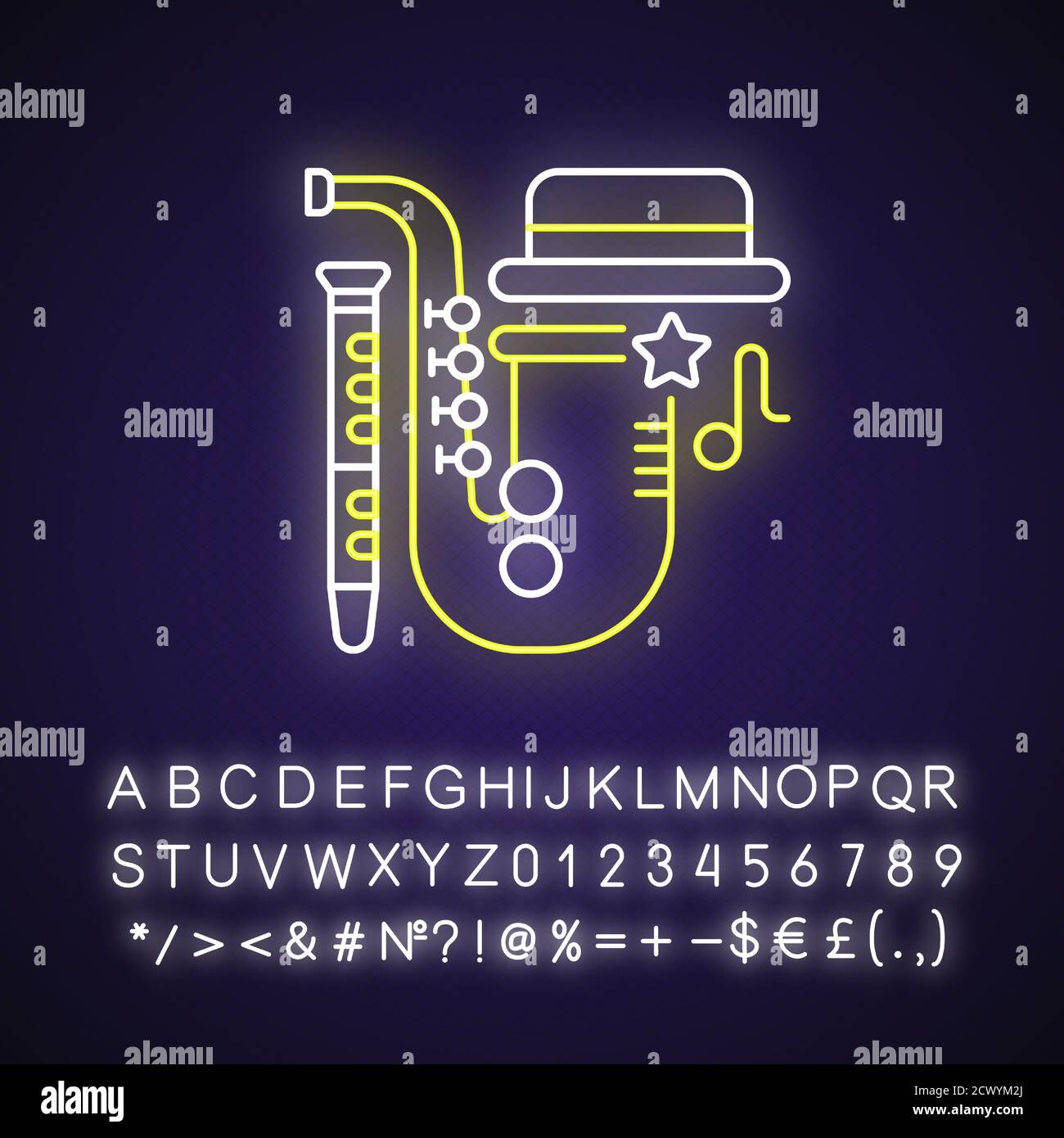 Jazz music neon light icon Stock Vector Image & Art - Alamy
