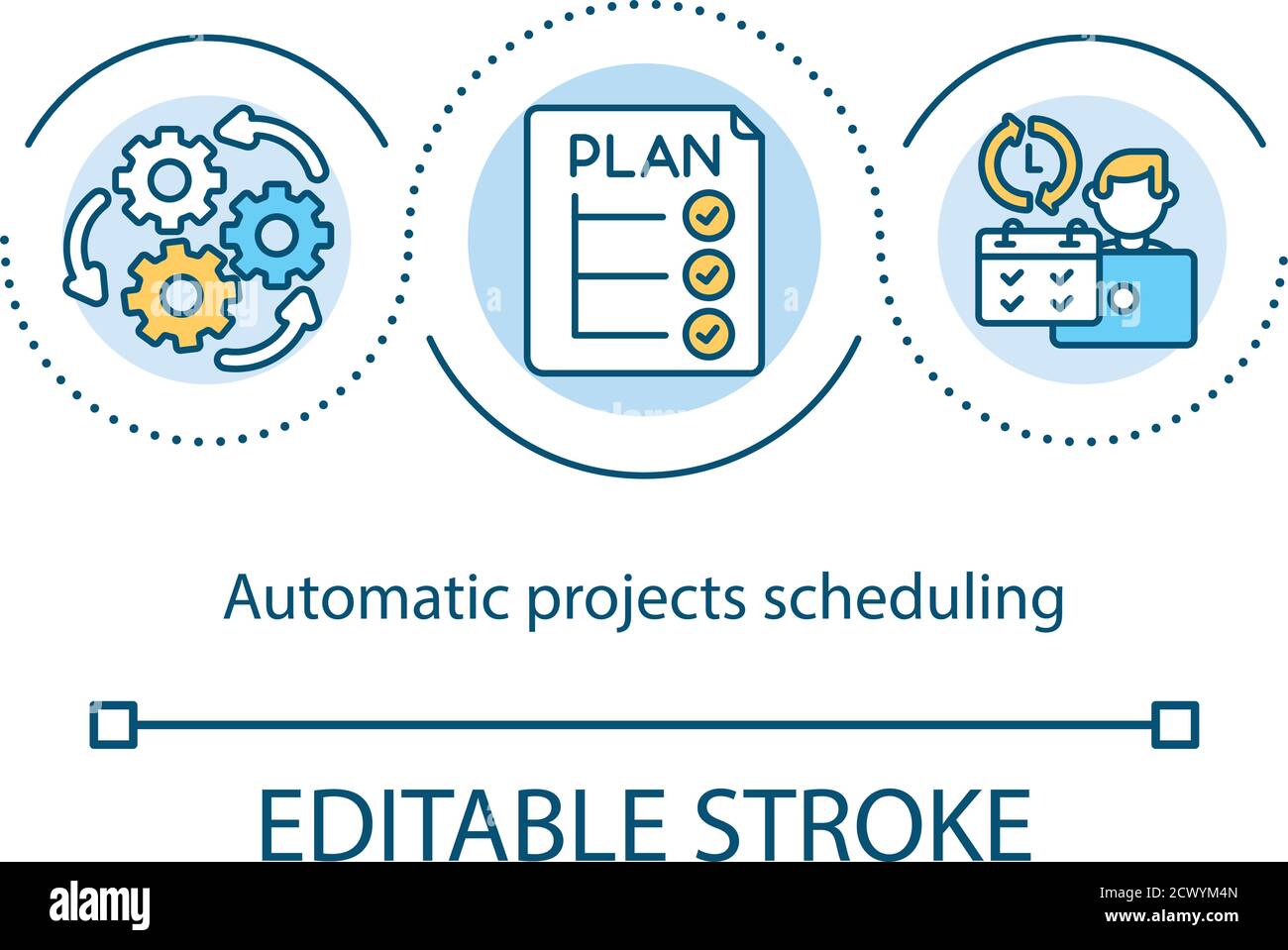 Automatic projects scheduling concept icon Stock Vector Image & Art - Alamy