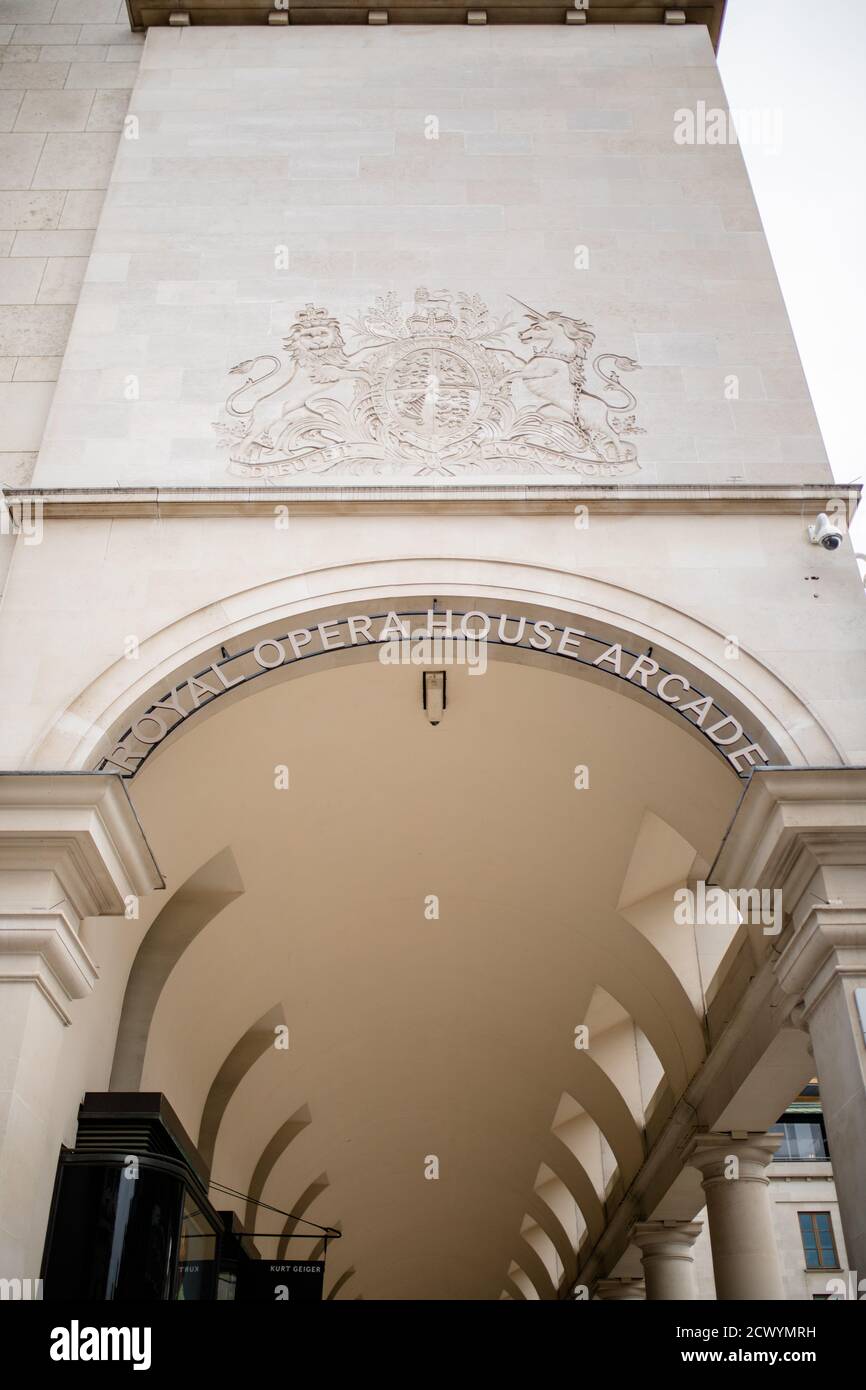 Facade of The Royal Opera House Arcade Stock Photo - Alamy