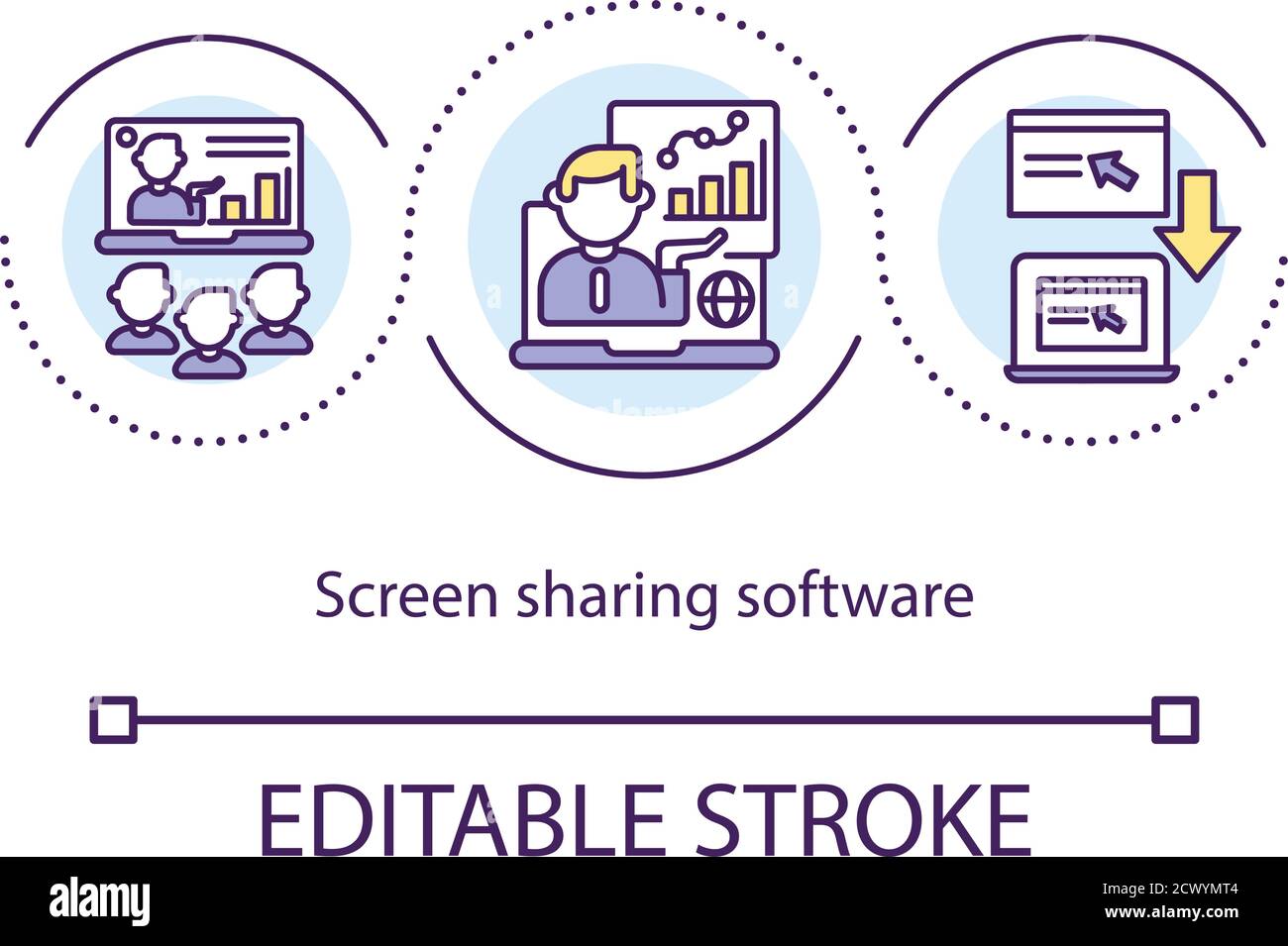 Screen sharing software concept icon Stock Vector Image & Art - Alamy