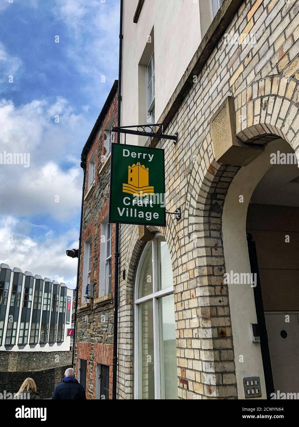 Derry craft village sign hi-res stock photography and images - Alamy