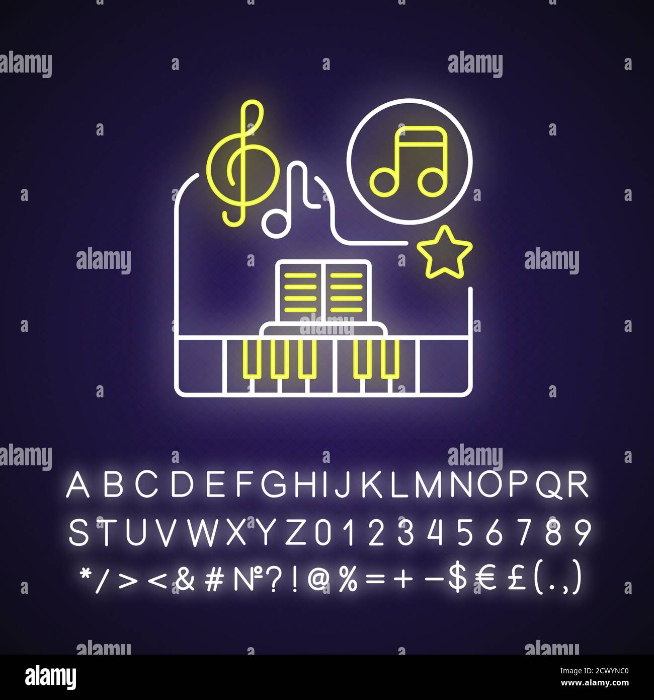 Classical music neon light icon Stock Vector Image & Art - Alamy