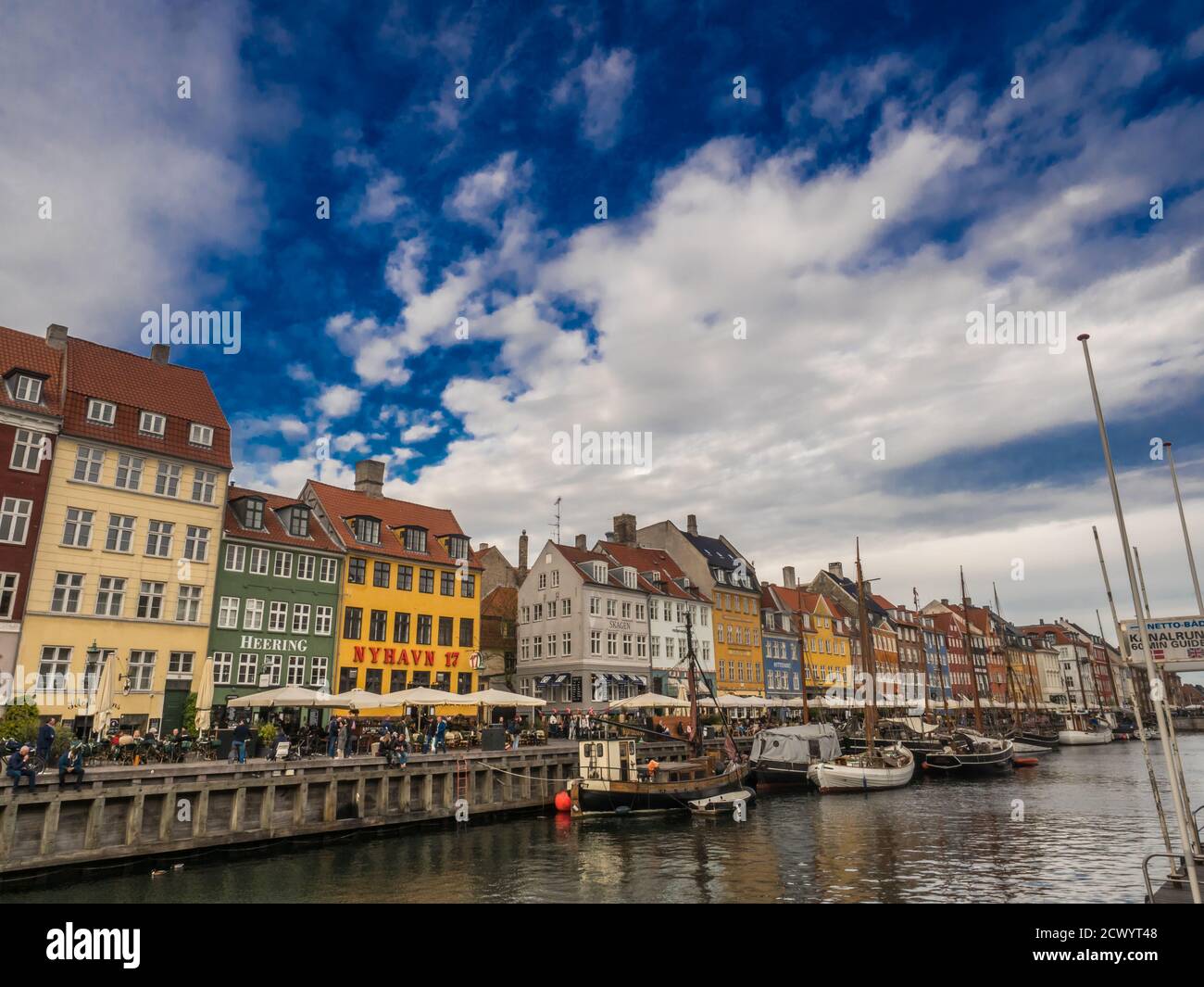 Nyhavn (New Harbour), Copenhagen, Denmark - May 2019: View of Nyhavn ...