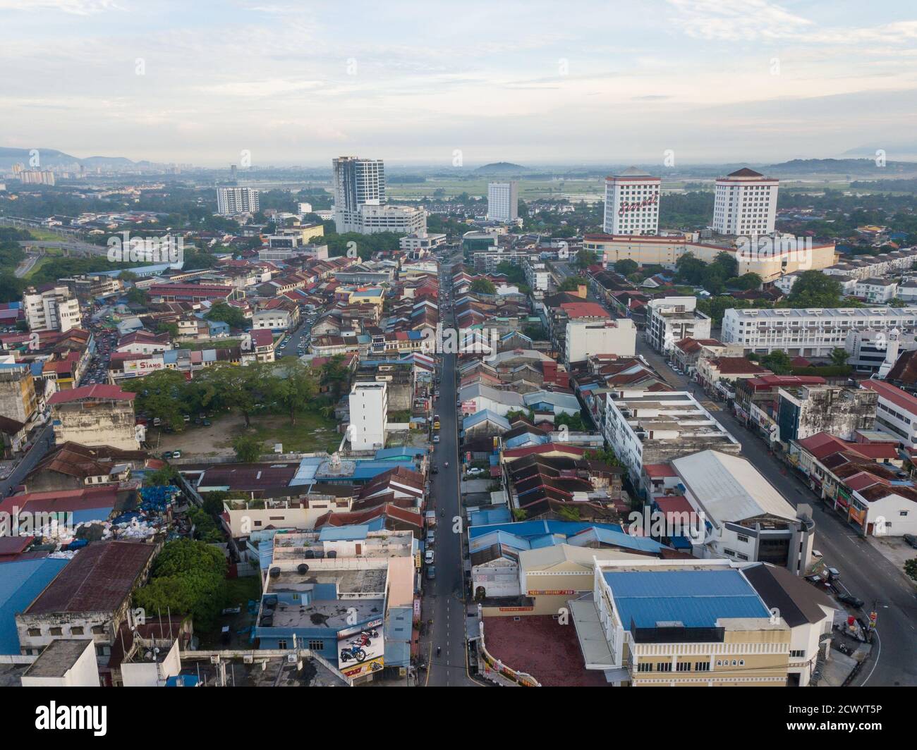 Bukit Mertajam, Penang/Malaysia - Jun 09 2019: Bukit Mertajam town in ...