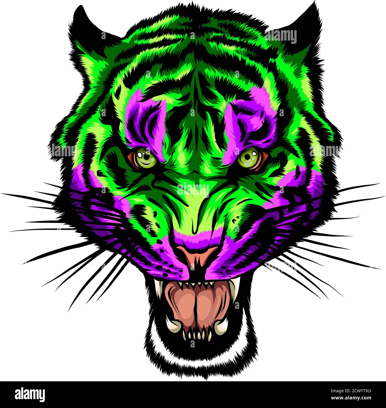Purple Neon Green Tigers