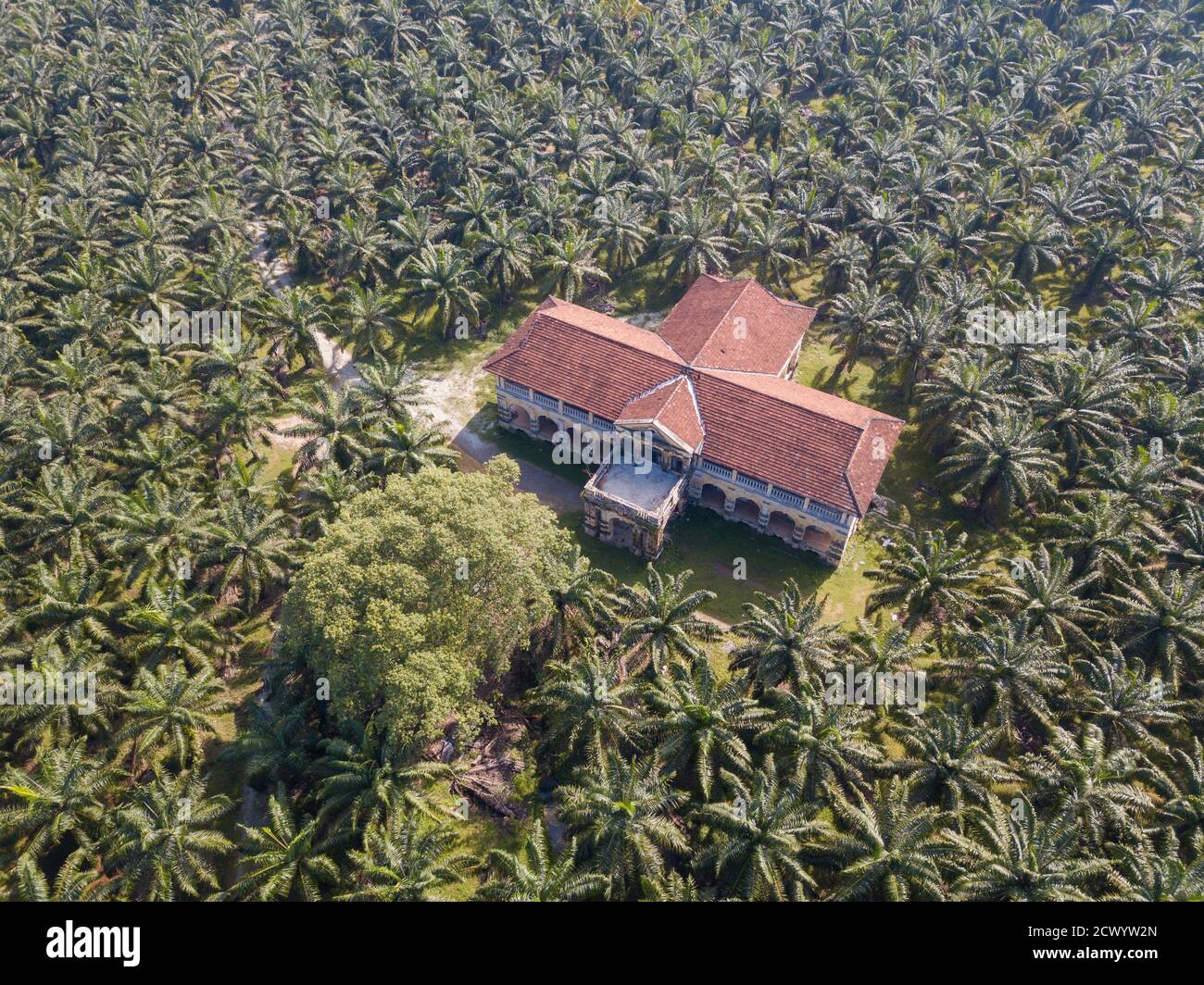 Nibong Tebal, Penang/Malaysia - Jun 27 2019: Aerial view 99 doors ...