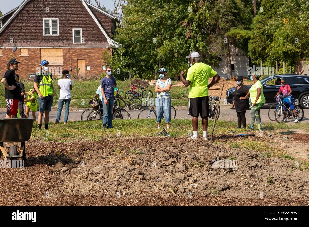 Detroit, Michigan - Members of the Morningside community organization ...
