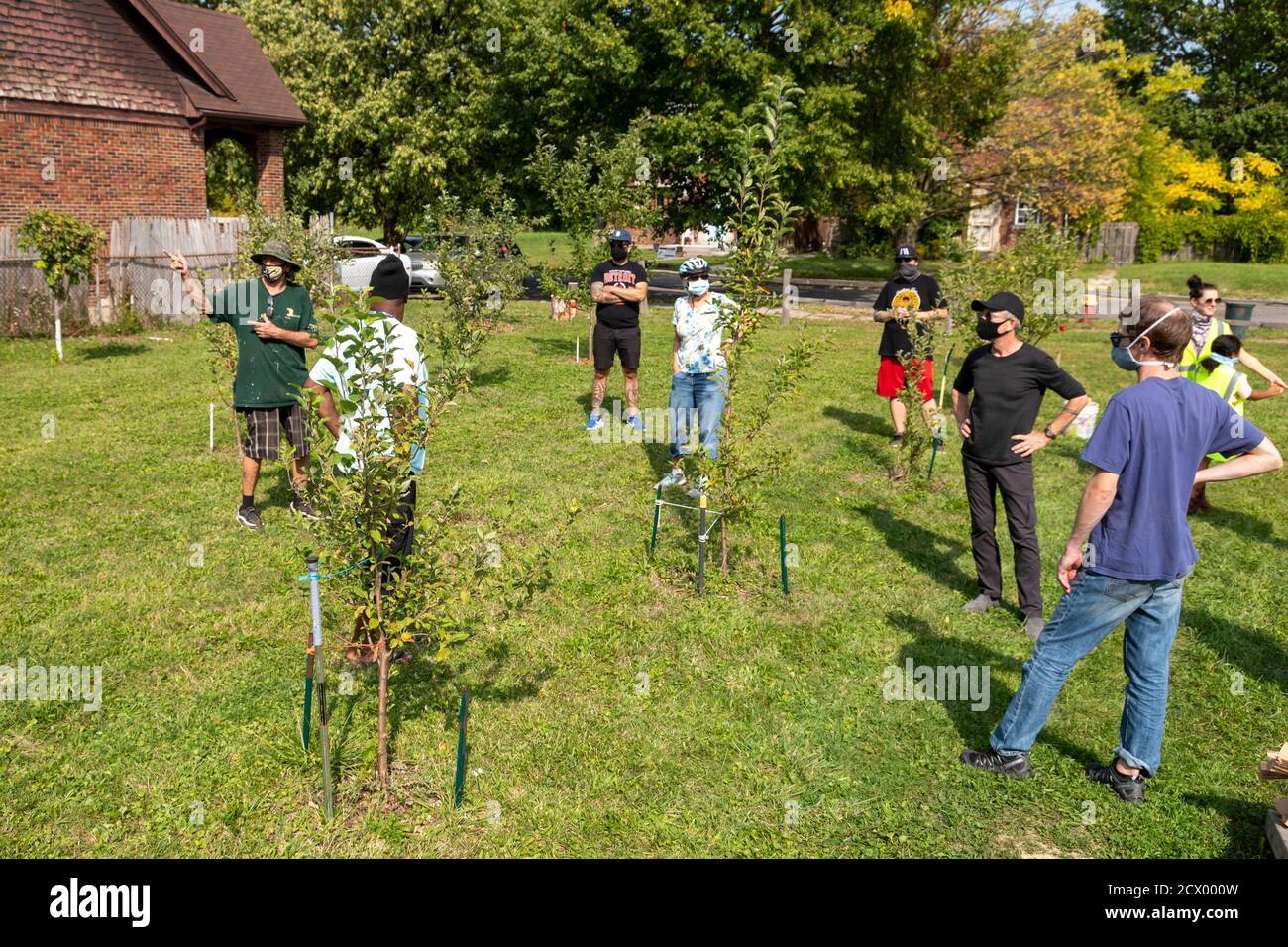 Detroit, Michigan - Members of the Morningside community organization ...