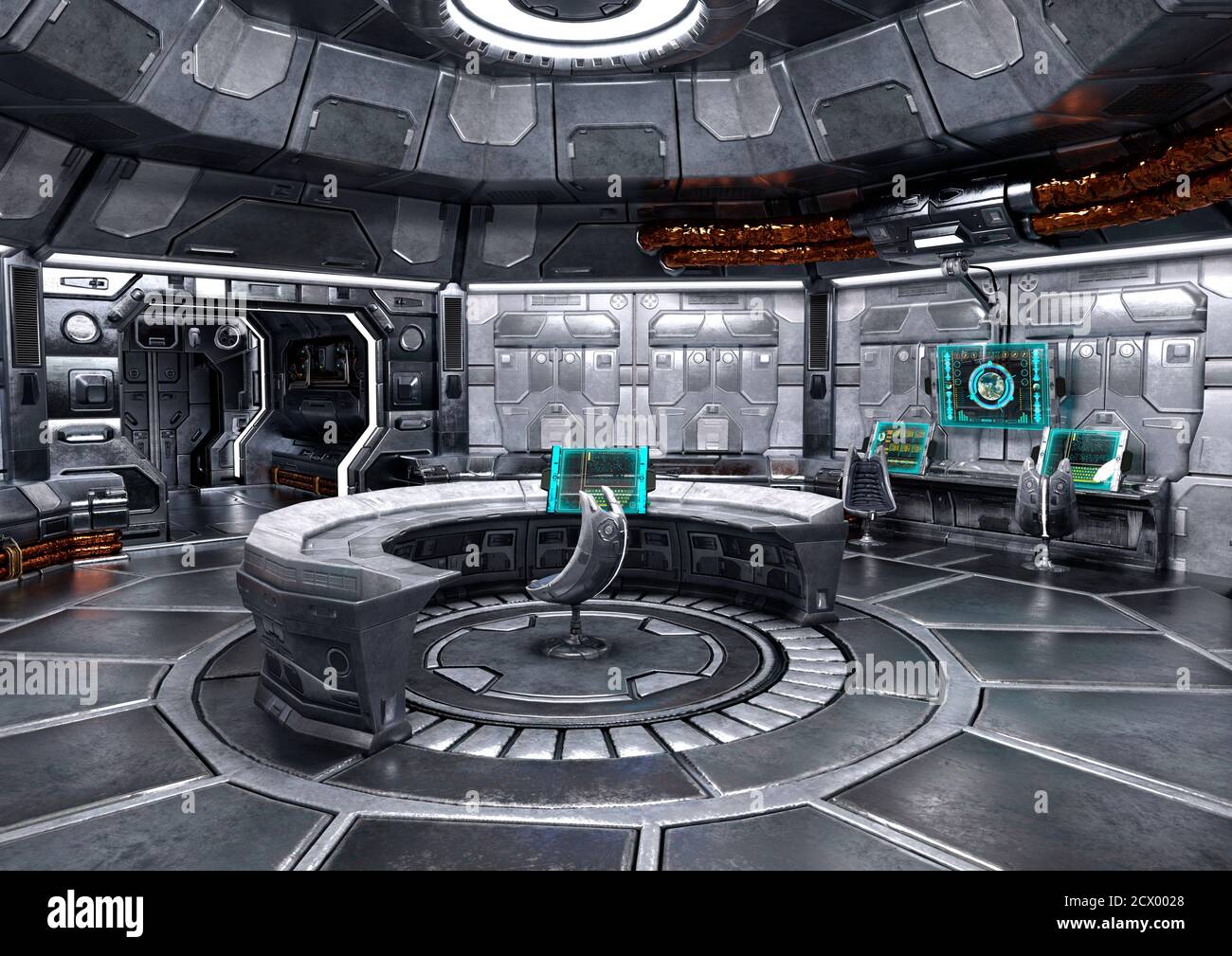 3D rendering of a science fiction spaceship interior Stock Photo - Alamy