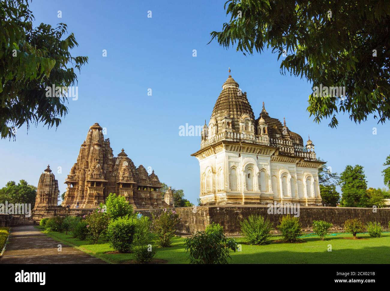 Khajuraho, Madhya Pradesh, India : 10th-century Lakshmana Temple (left ...