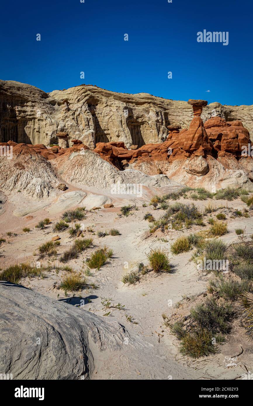 The Toadstool Trail leads to an area of hoodoos and balanced rock ...