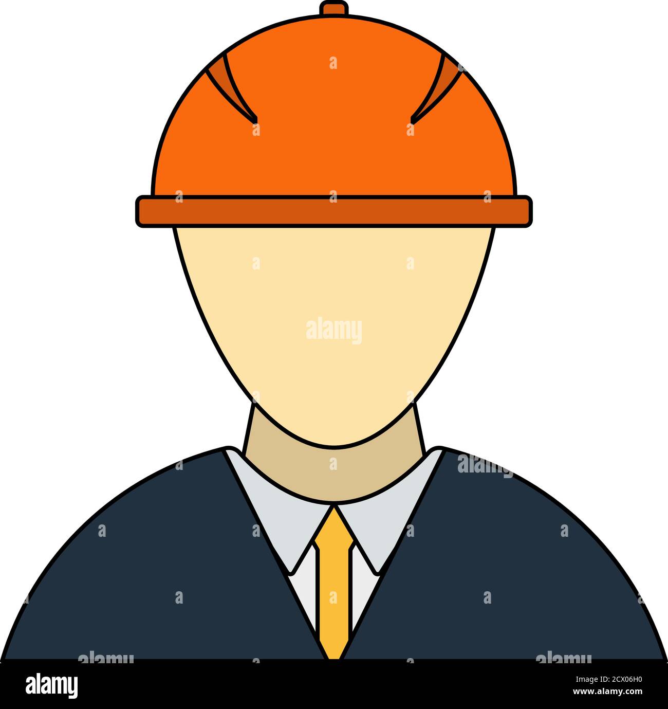 Safety helmet orange color Stock Vector Images - Alamy