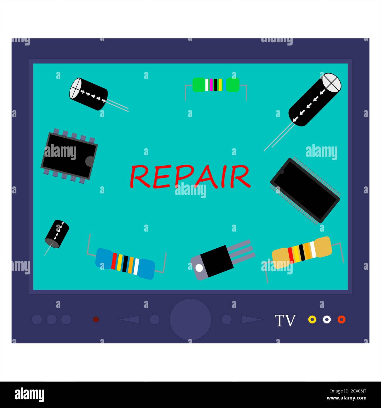 Televisor Stock Vector Images - Alamy