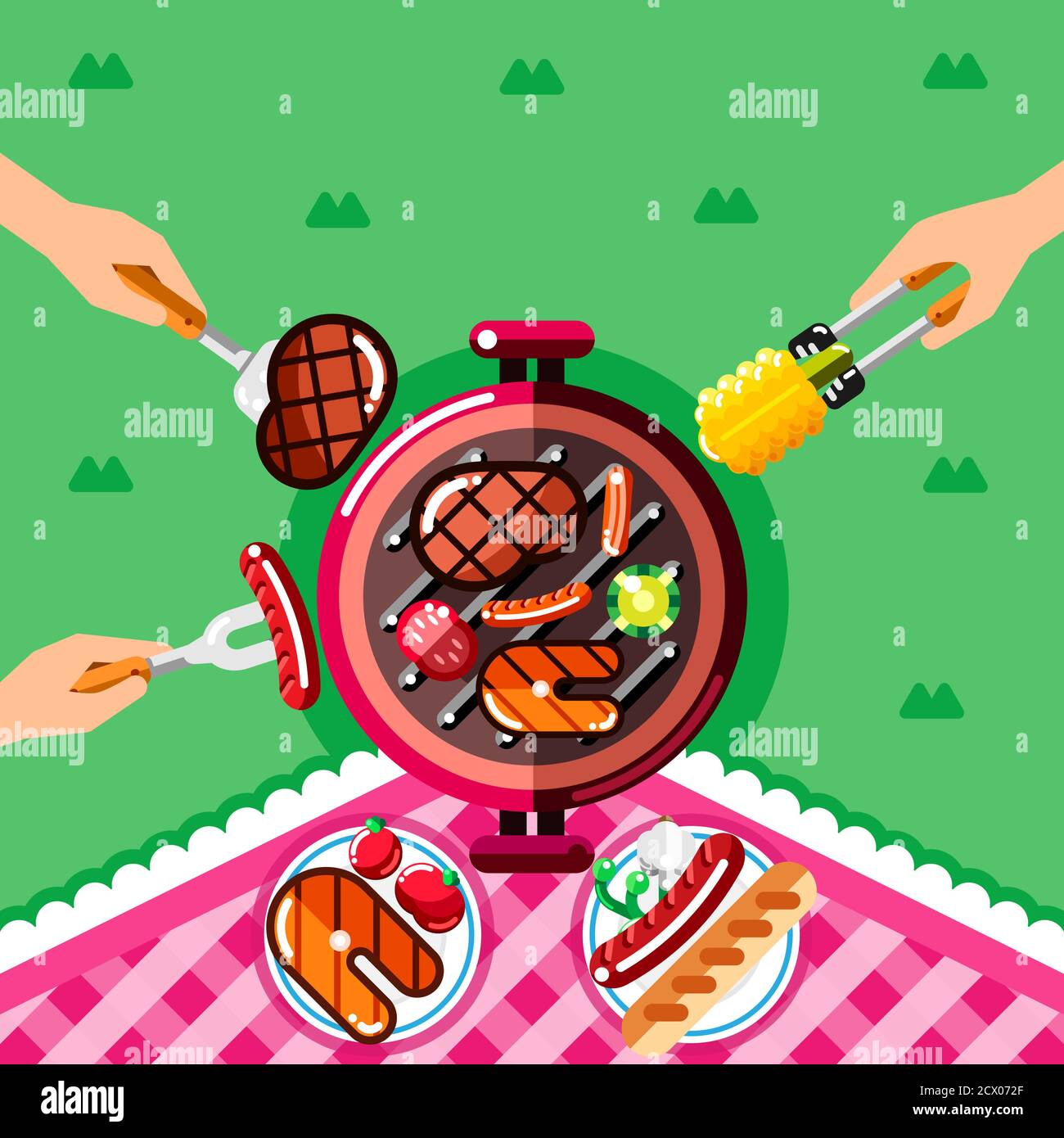 Bbq top Stock Vector Images - Alamy