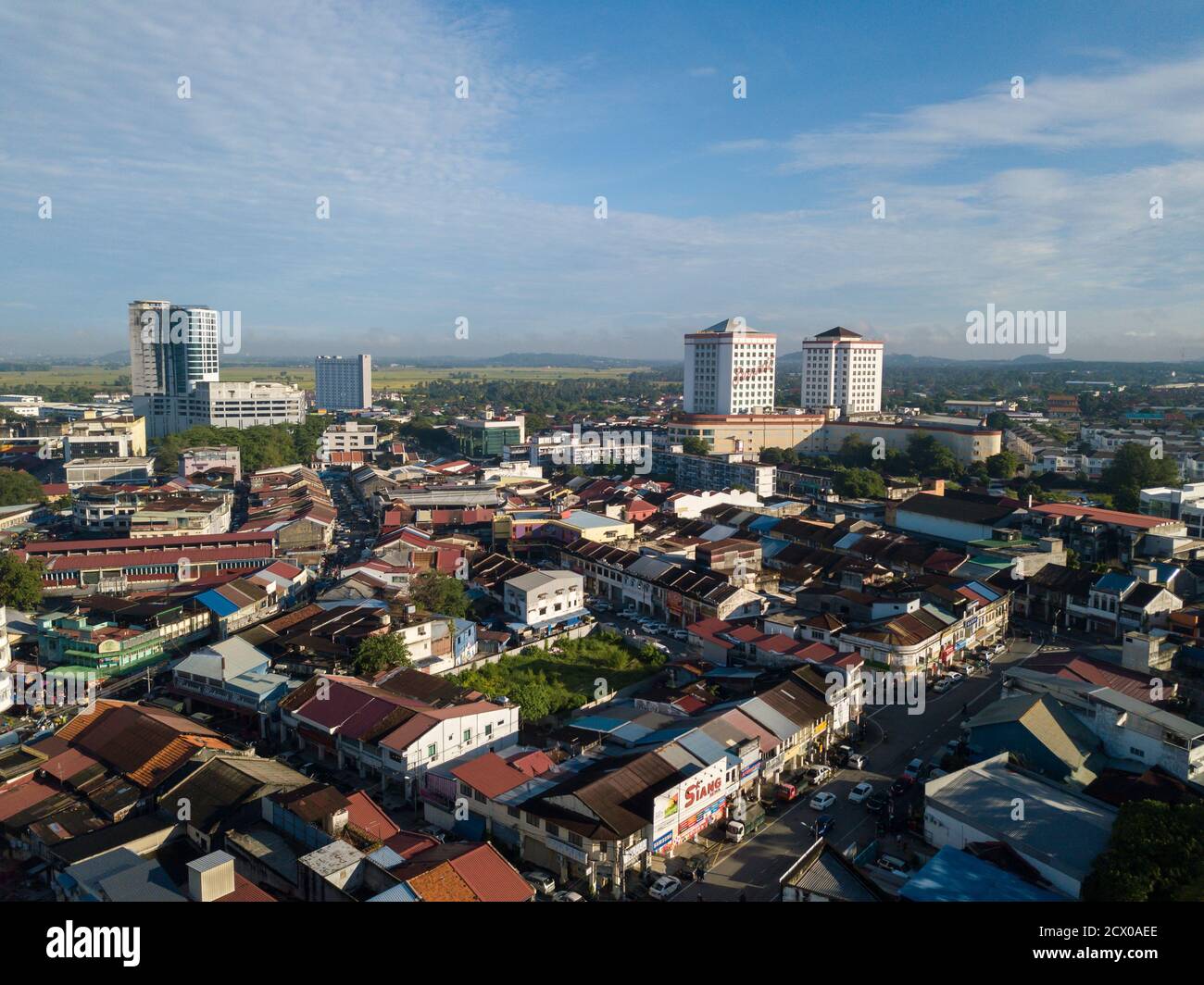 Bukit Mertajam, Penang/Malaysia - Oct 20 2019: Morning view tallest ...