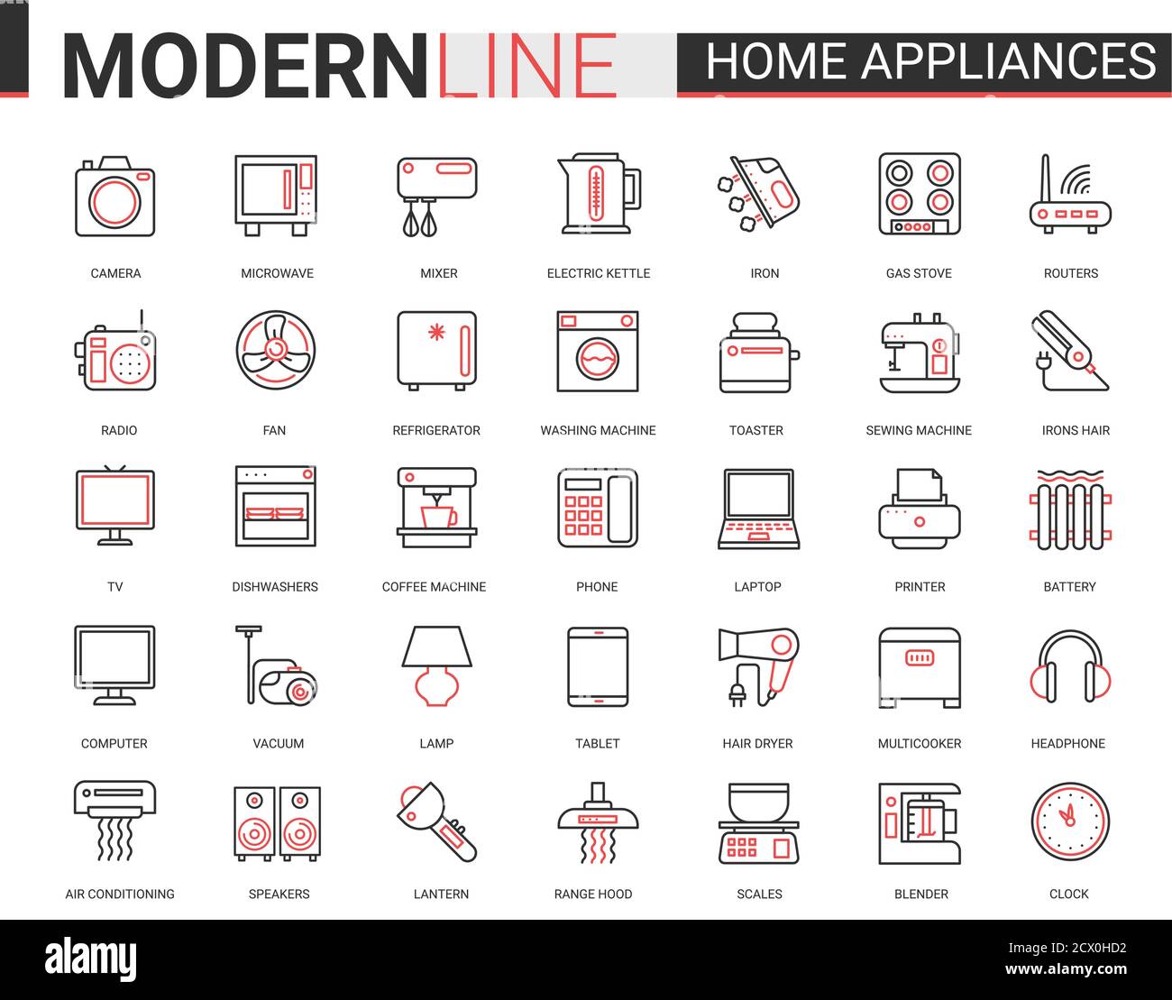 Household items Stock Vector Images - Alamy