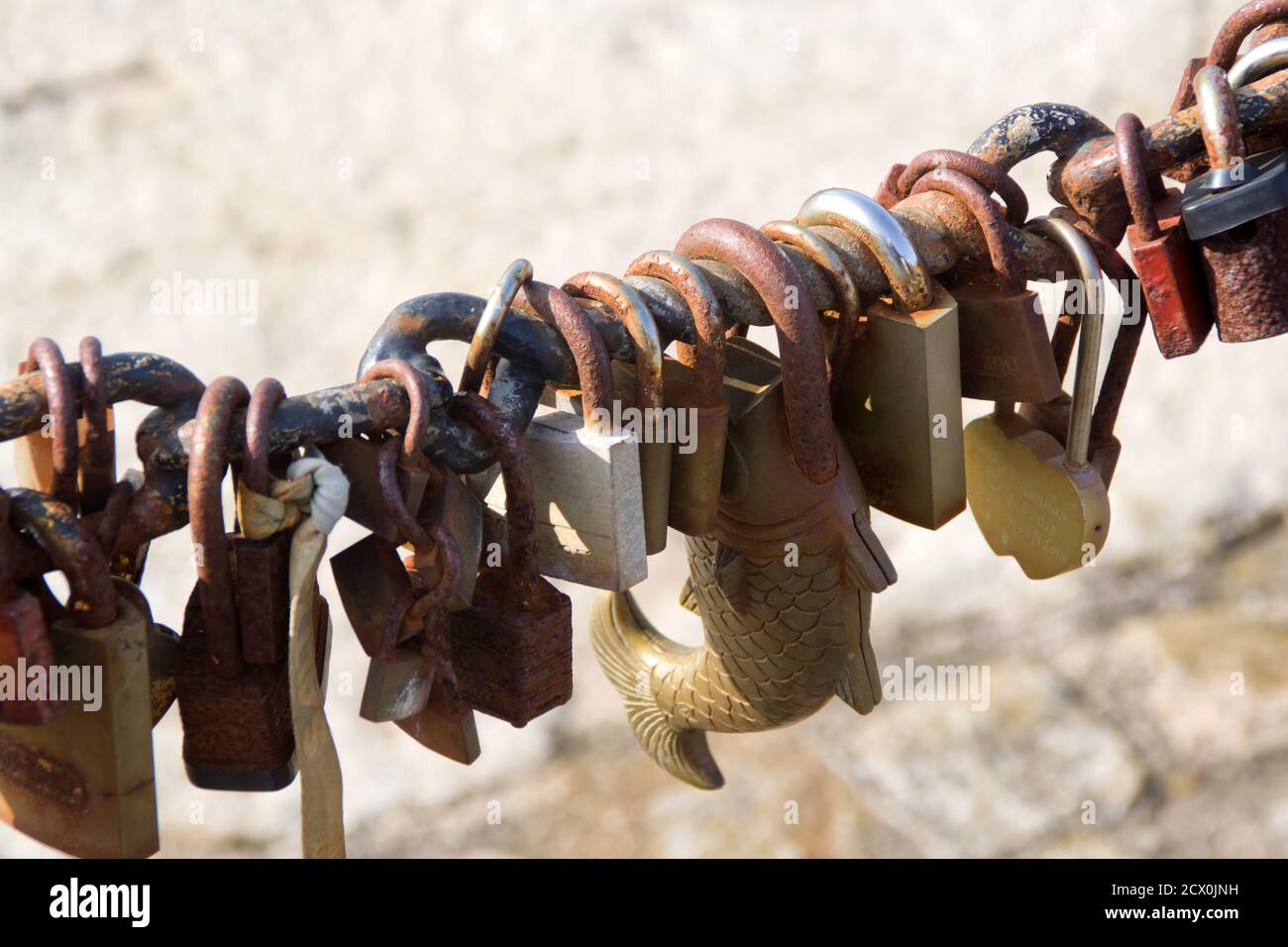 Love Locks, Liverpool waterfront Stock Photo - Alamy