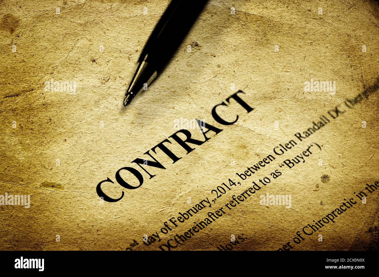 Written agreement hi-res stock photography and images - Alamy