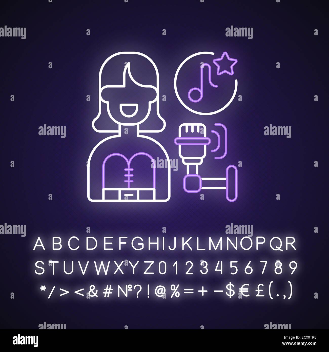 Pop music neon light icon Stock Vector Image & Art - Alamy