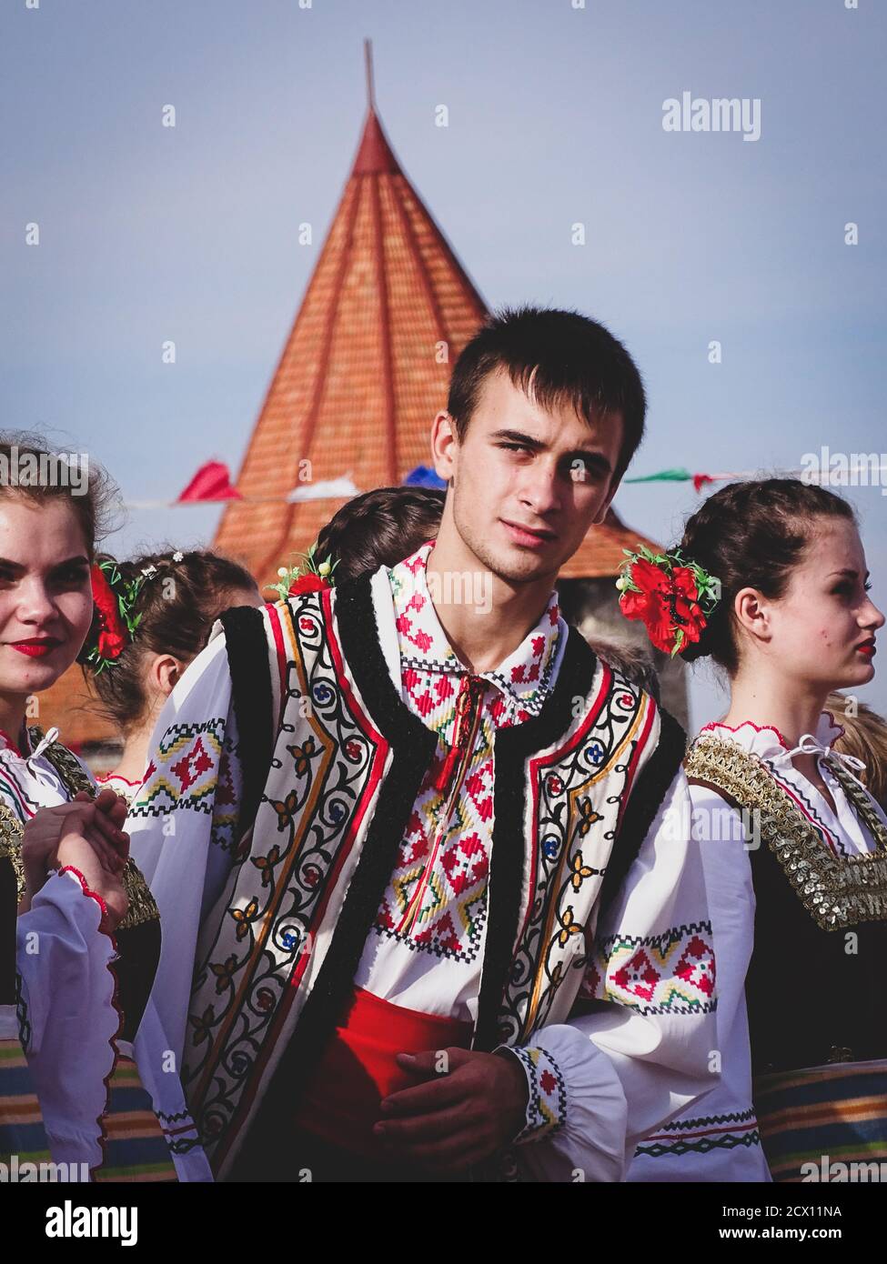 People celebrating Transdniestrian festival of vine Stock Photo - Alamy