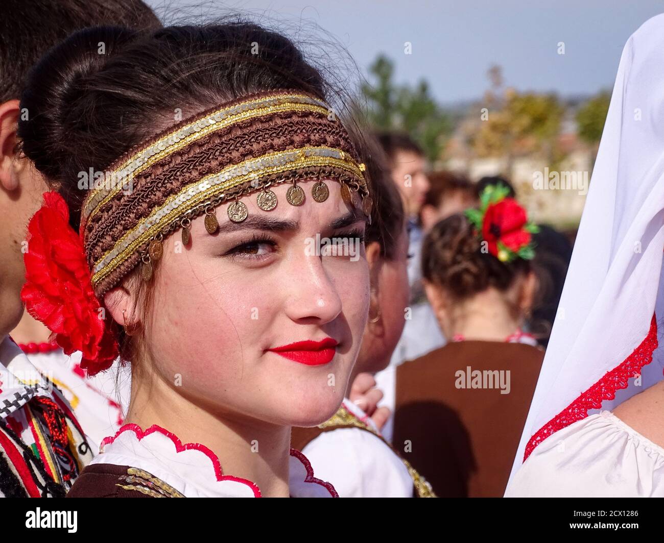 People celebrating Transdniestrian festival of vine Stock Photo - Alamy
