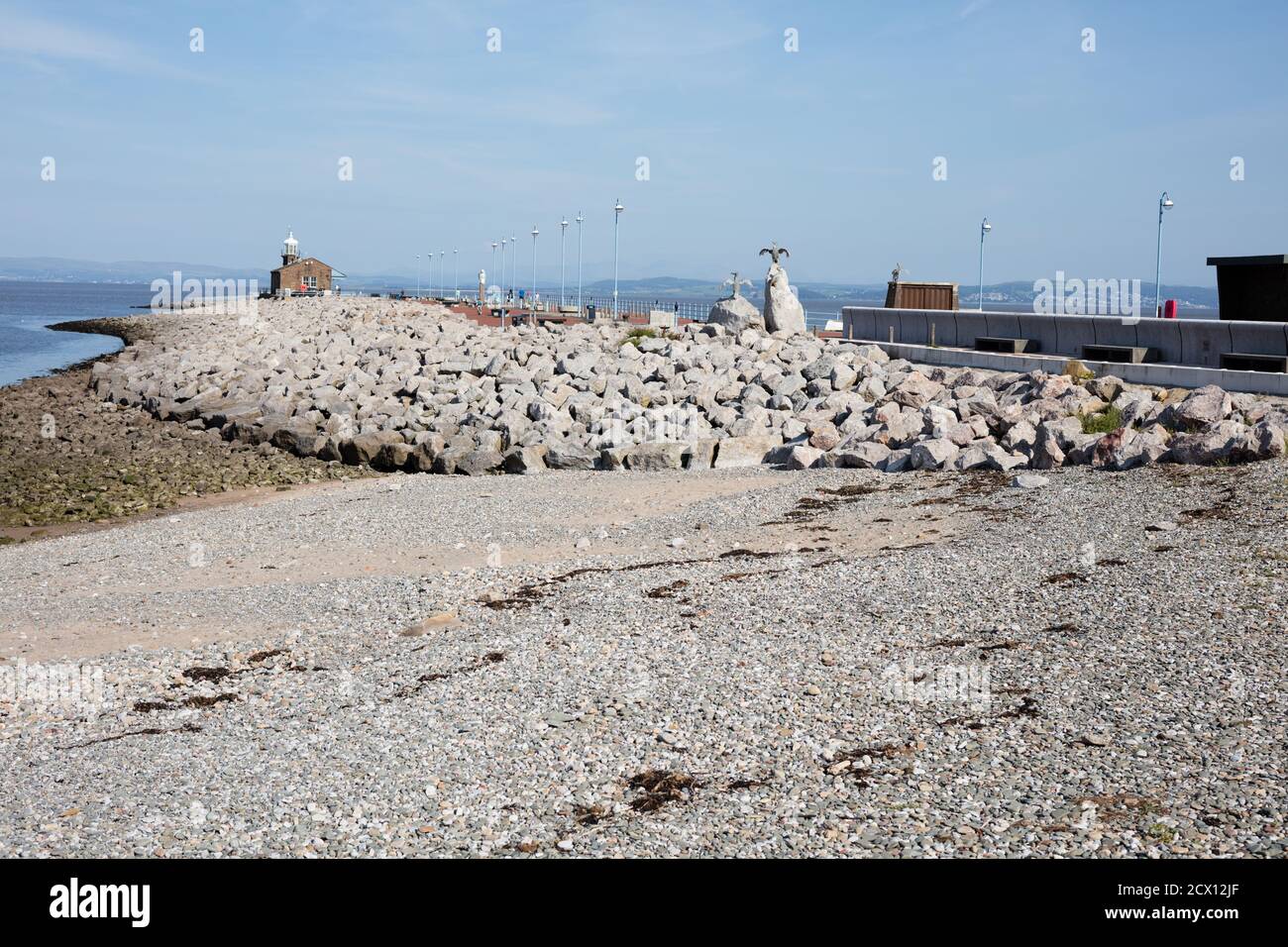 Stone jetty Morecambe Stock Photo - Alamy