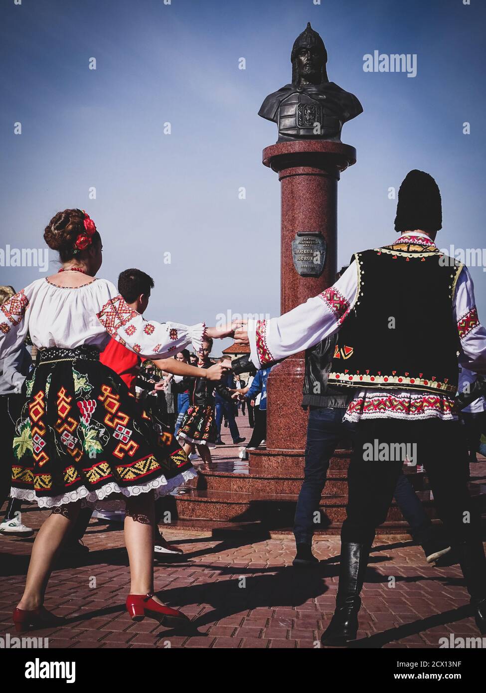 People celebrating Transdniestrian festival of vine Stock Photo - Alamy