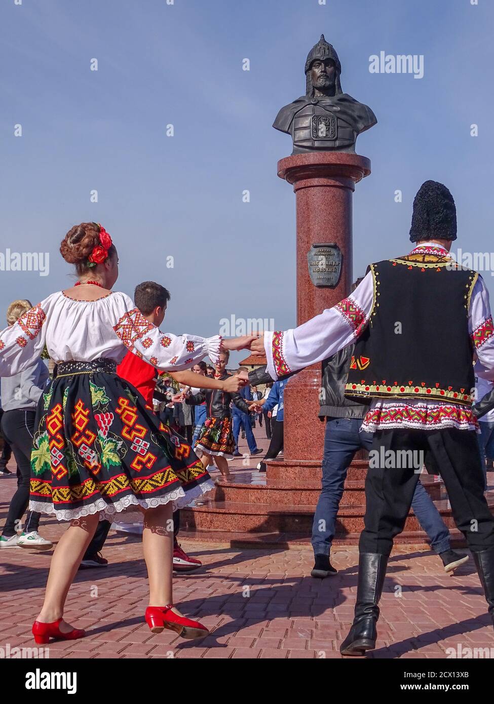 People celebrating Transdniestrian festival of vine Stock Photo - Alamy