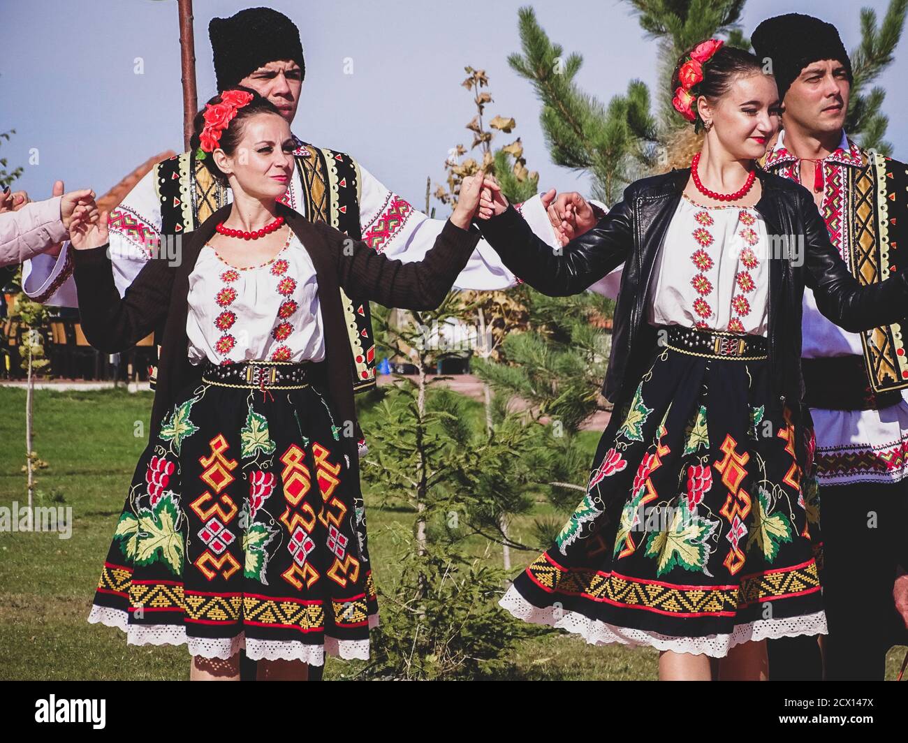 People celebrating Transdniestrian festival of vine Stock Photo - Alamy