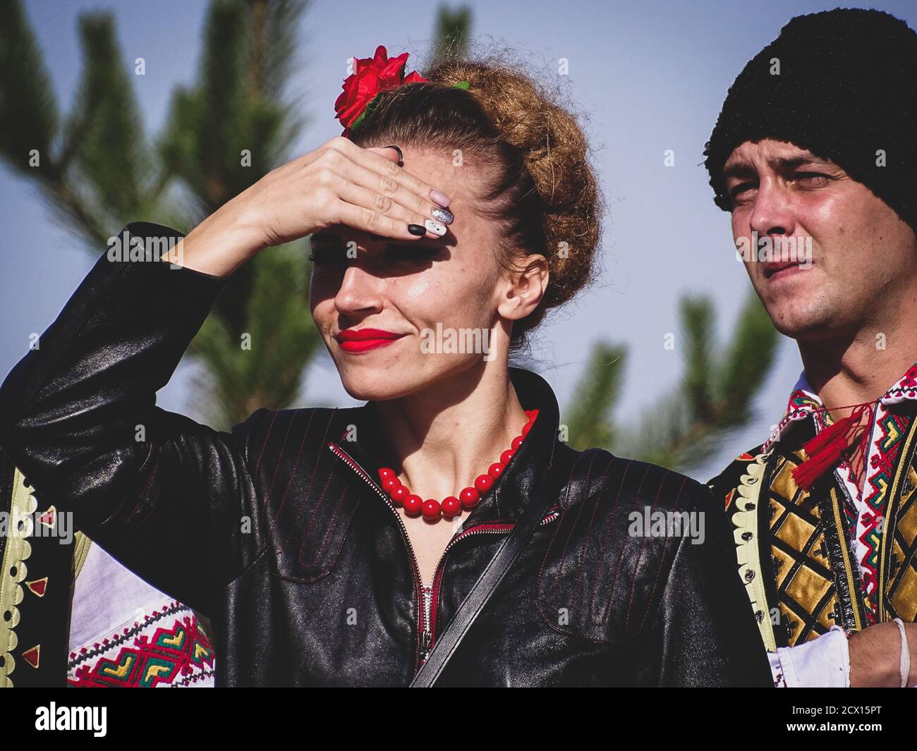 People celebrating Transdniestrian festival of vine Stock Photo - Alamy