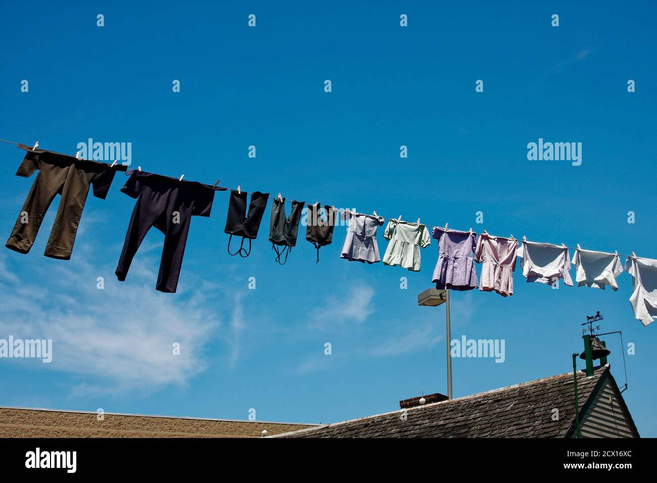 Amish clothing hanging on closeline hi-res stock photography and images ...