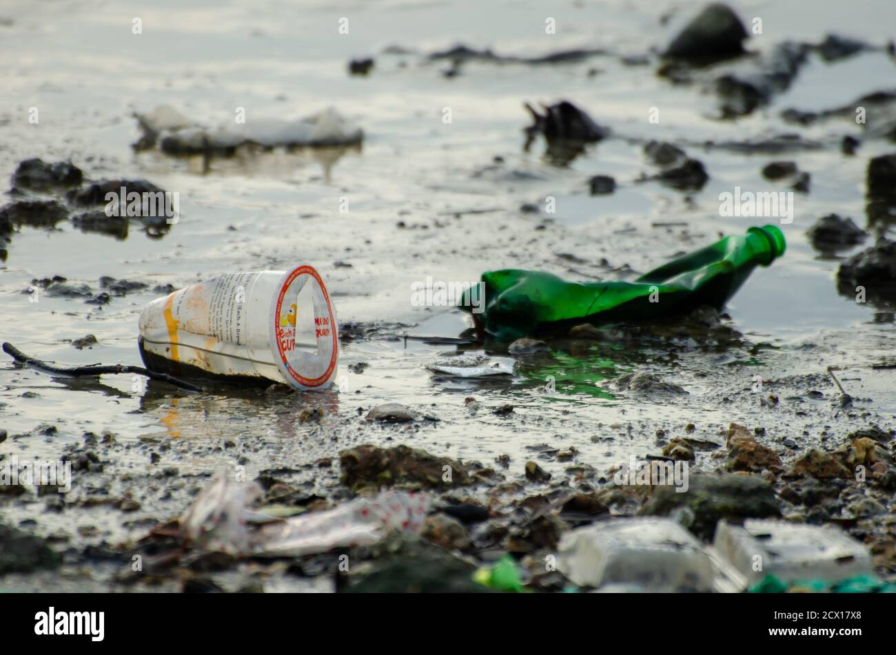 Rubbish beach pollution malaysia hi-res stock photography and images ...