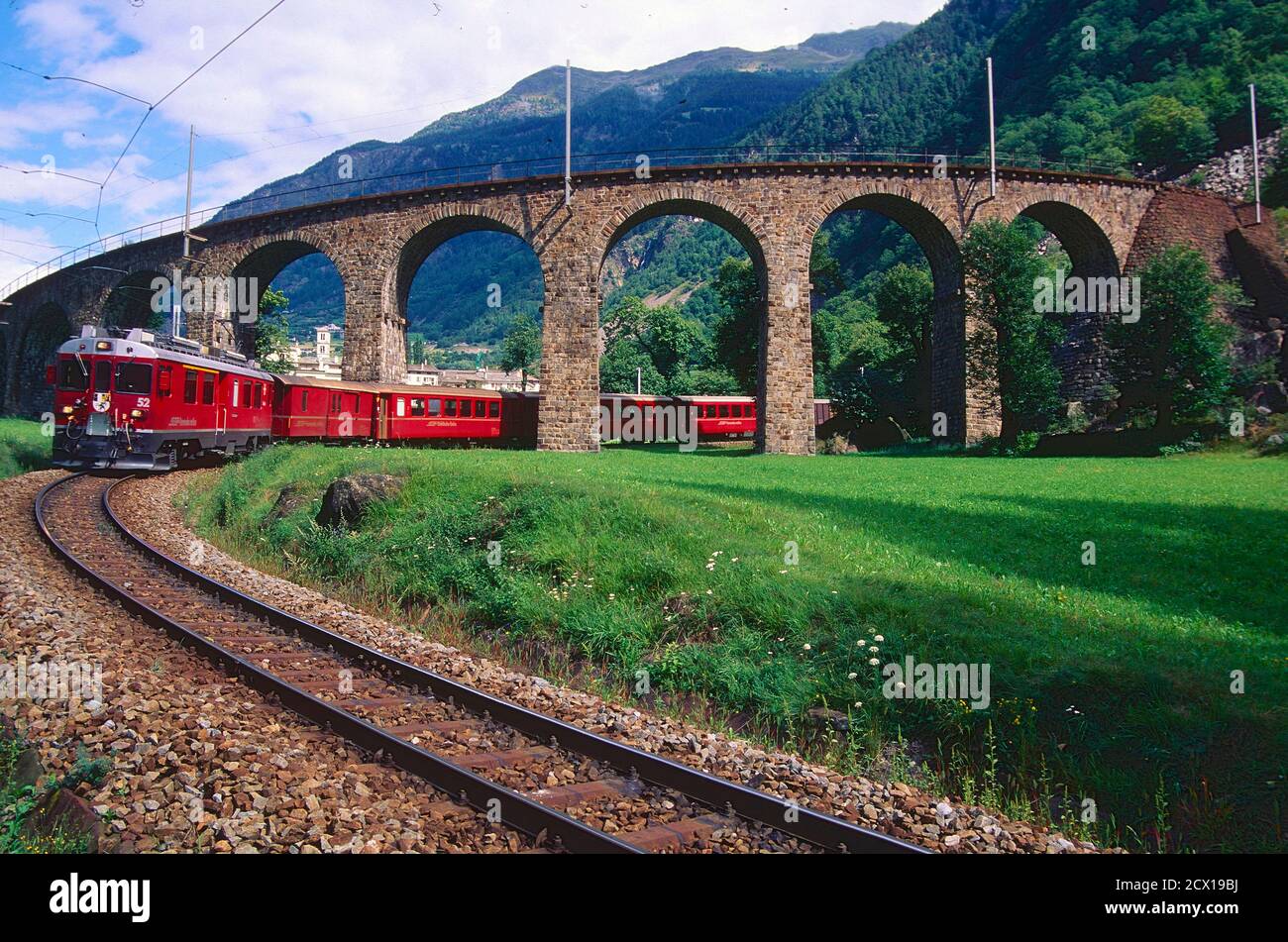 Brusio bernina viaduct hi-res stock photography and images - Alamy