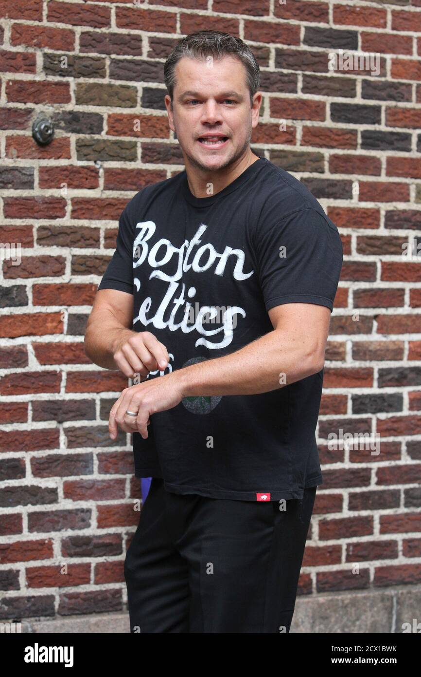 Matt Damon appearance on "Late Show with David Letterman" at the Ed ...