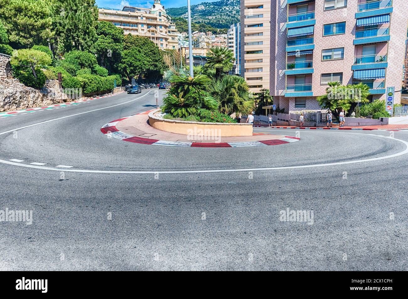 MONTE CARLO, MONACO - AUGUST 13: The Fairmont Hairpin or Loews Curve ...