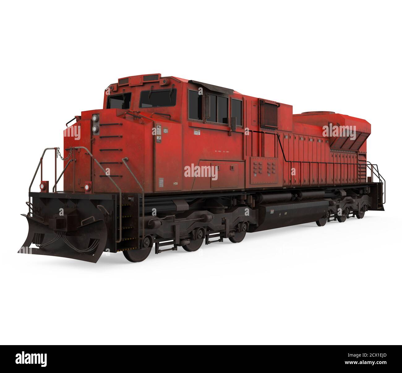 Diesel Locomotive Train Isolated Stock Photo - Alamy