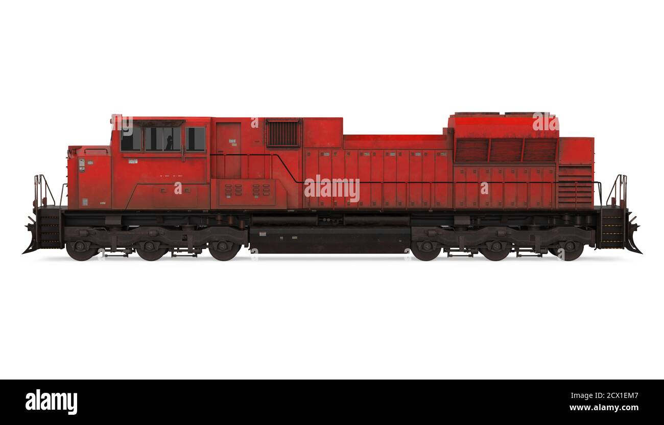 Red train diesel engine hi-res stock photography and images - Alamy