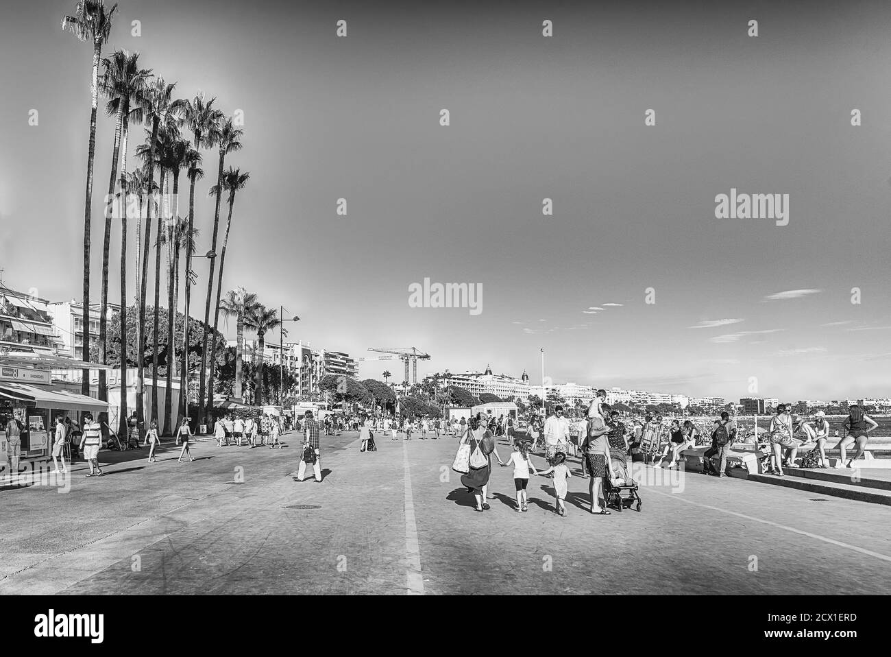 CANNES, FRANCE - AUGUST 15: The world-famous Promenade de la Croisette ...