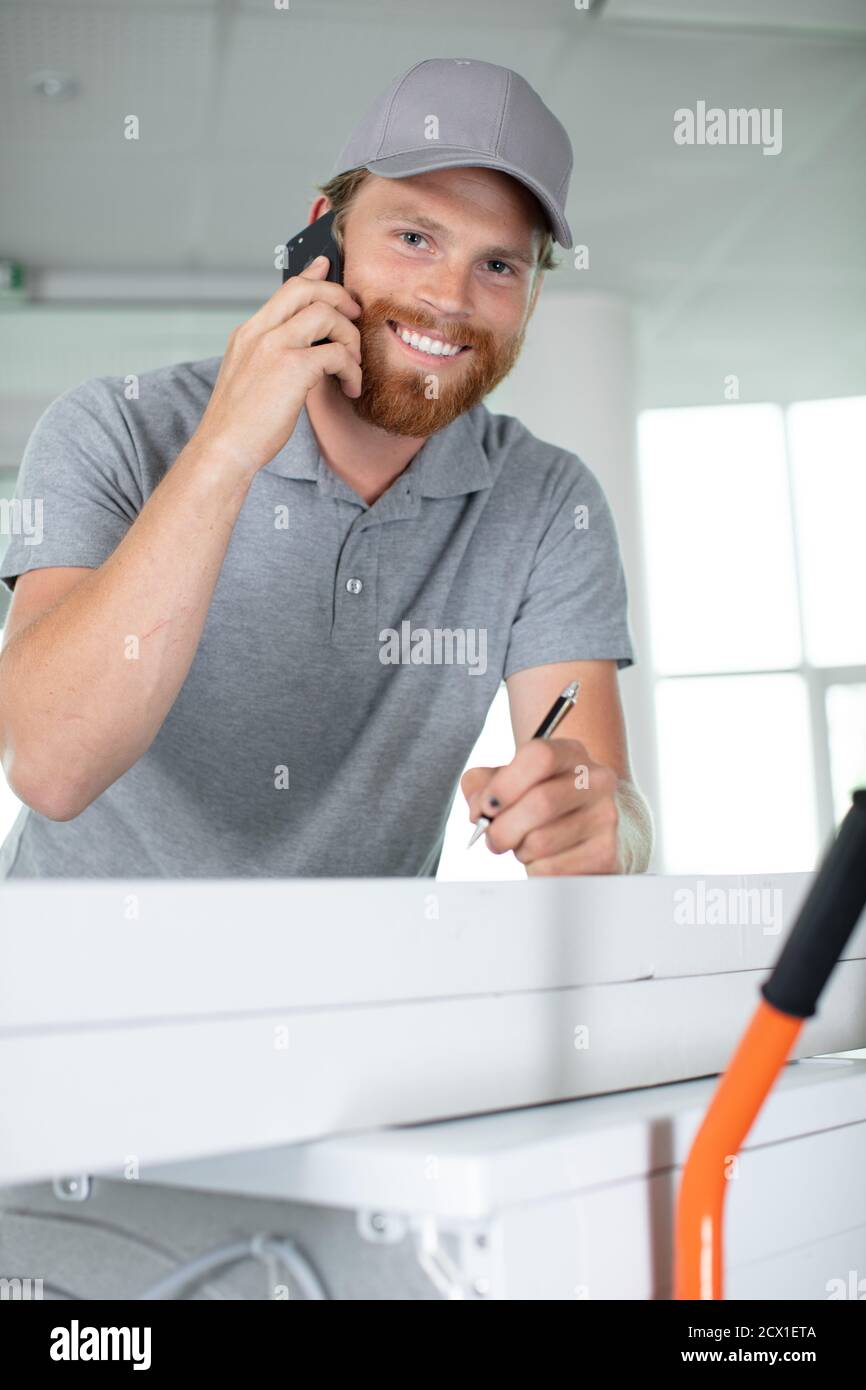 male manager on the phone Stock Photo - Alamy